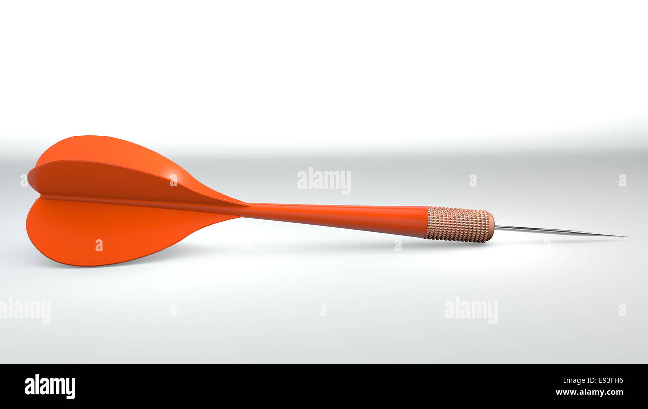 red dart isolated on white background Stock Photo - Alamy
