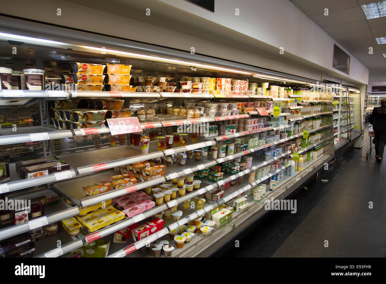 Marks & Spencer's food shelves of food Stock Photo - Alamy