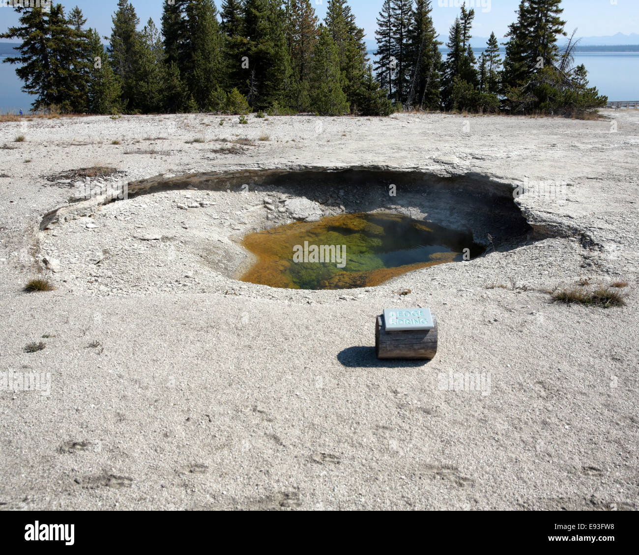 Ledge Spring, one of the geothermal hot springs in West Thumb Geyser ...