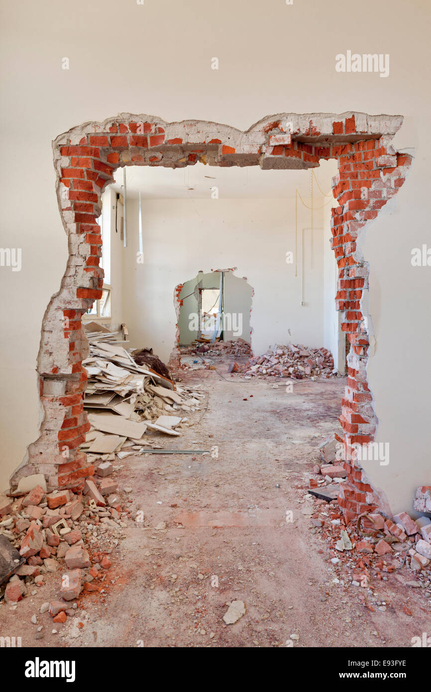 House demolition interior Stock Photo - Alamy