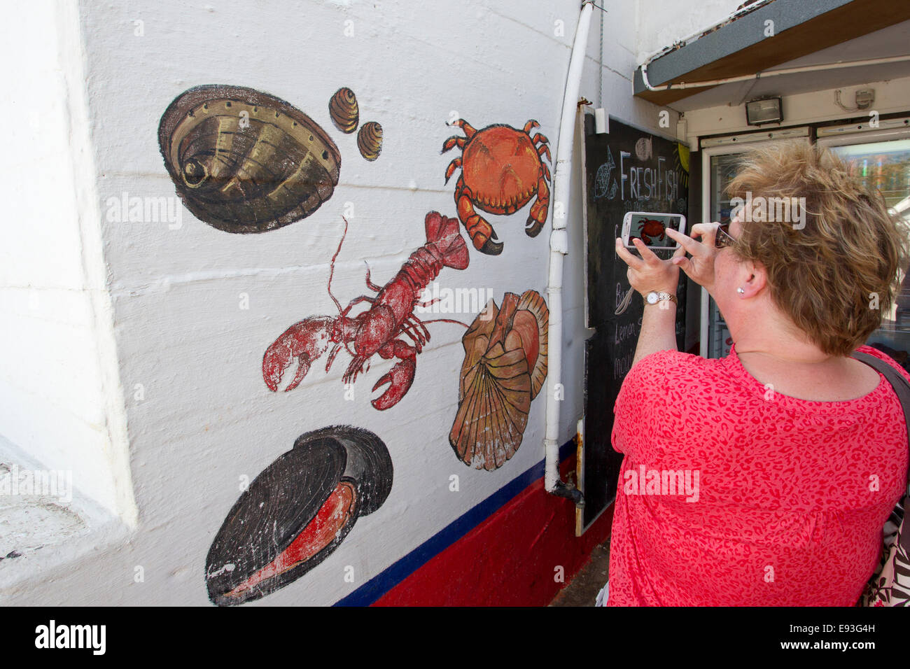 Faulkner Fisheries plaque at fisheries Stock Photo - Alamy