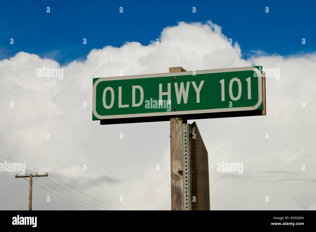 Road sign Highway 101 Oregon USA Stock Photo - Alamy