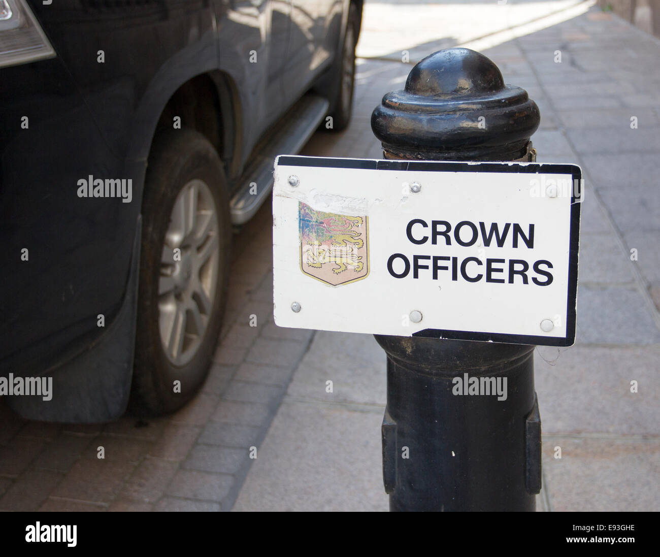 St Helier Jersey The Channel Islands Crown Officers parking bollard ...