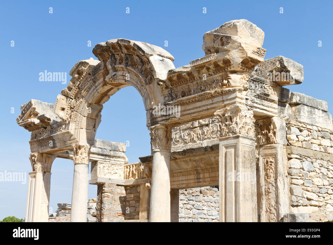 Temple Hadrian Ephesus Turkey Stock Photo - Alamy