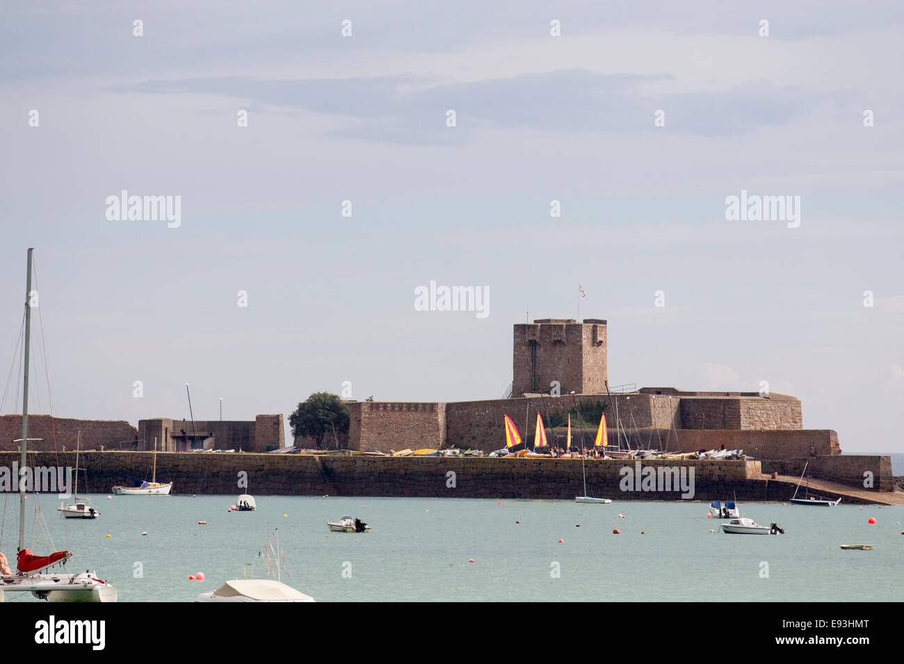 St. Aubin's Fort small walled fortification 500 metres off shore in St ...