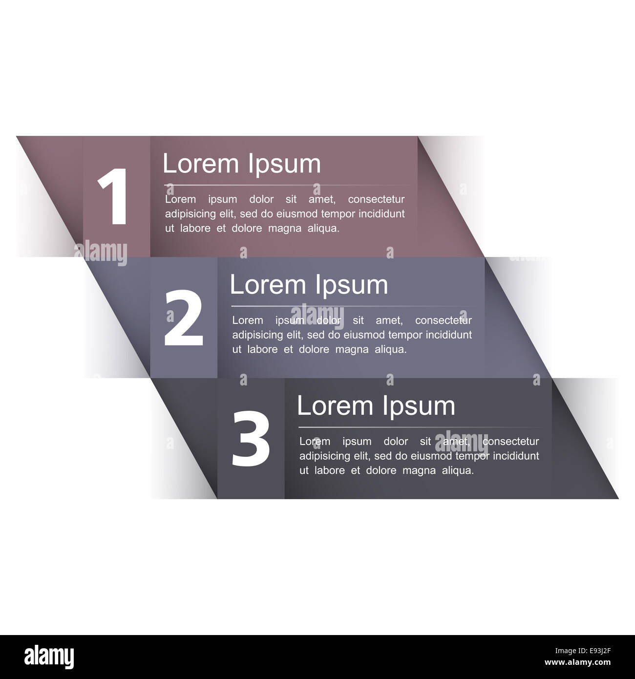 Modern design template with three elements Stock Photo - Alamy