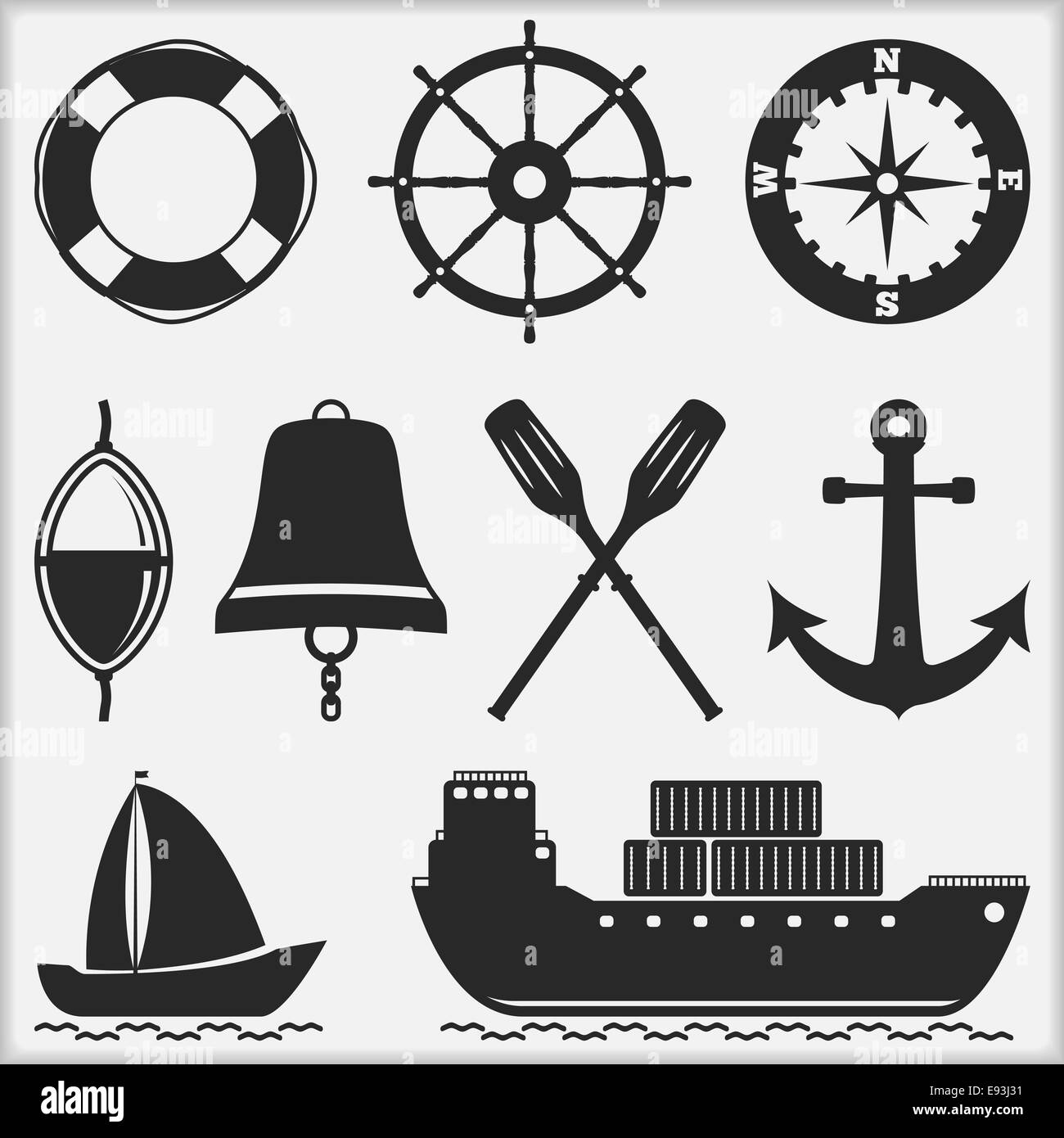 Shipping objects Black and White Stock Photos & Images - Alamy