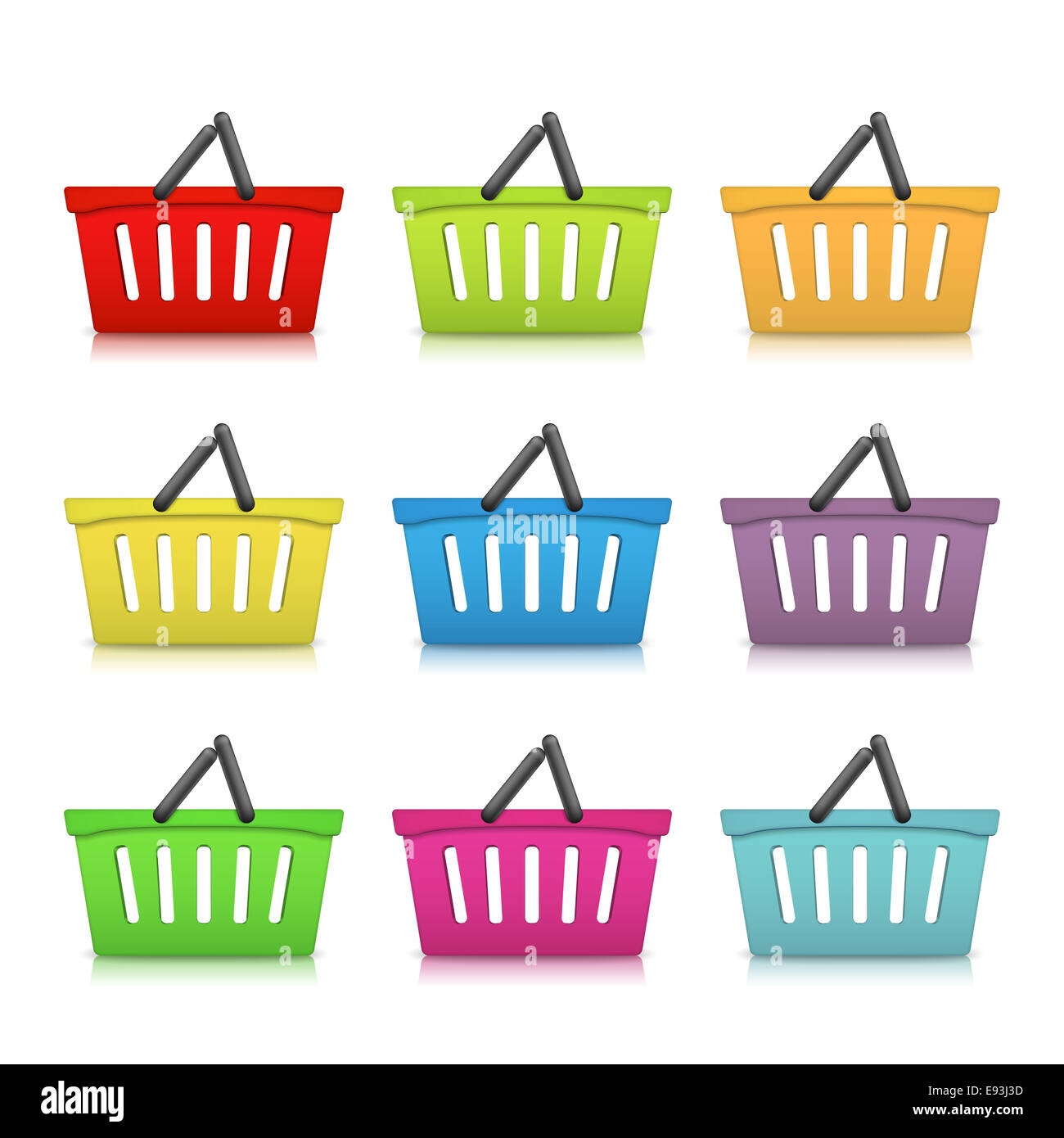 Shopping basket icons Stock Photo - Alamy