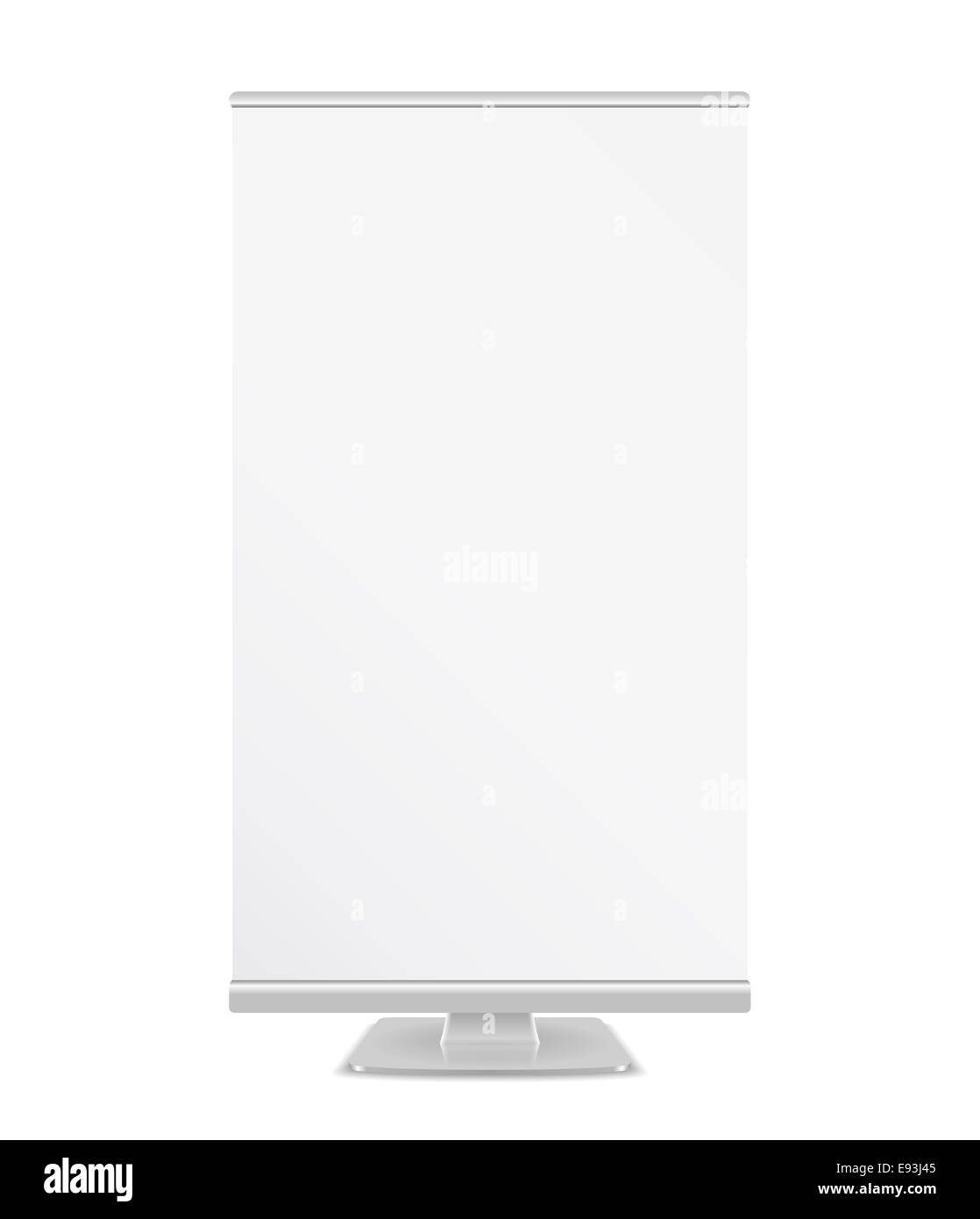 White roll up banner Stock Photo - Alamy