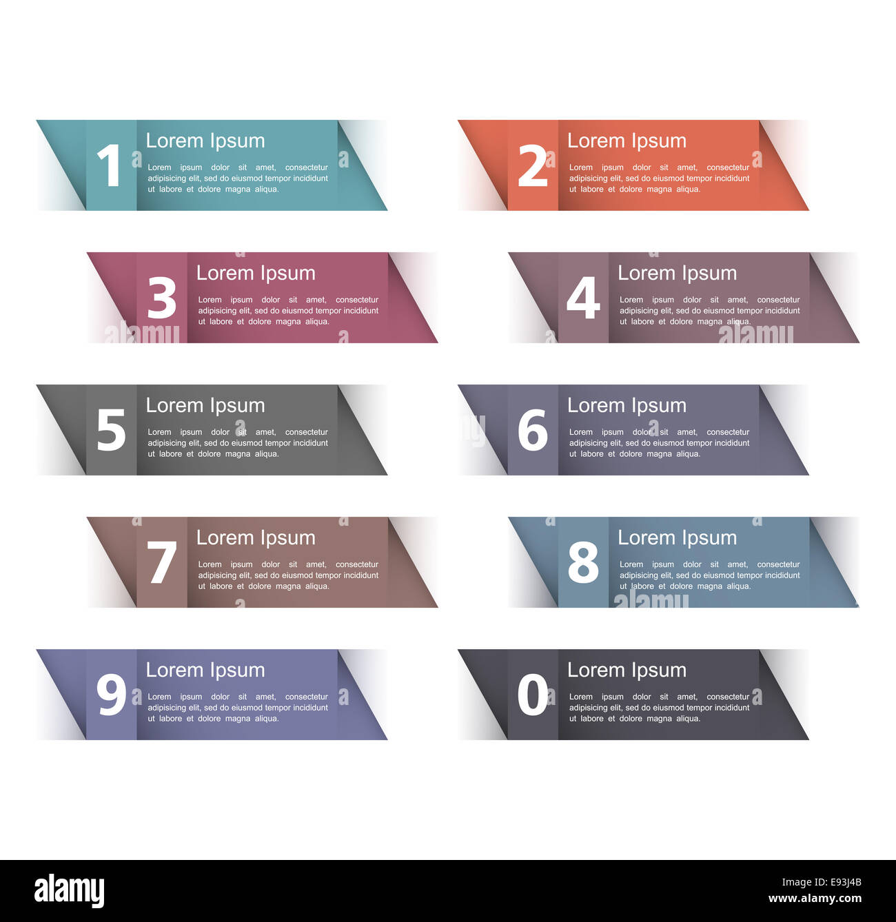 Set of design elements with numbers, vector eps10 illustration Stock ...