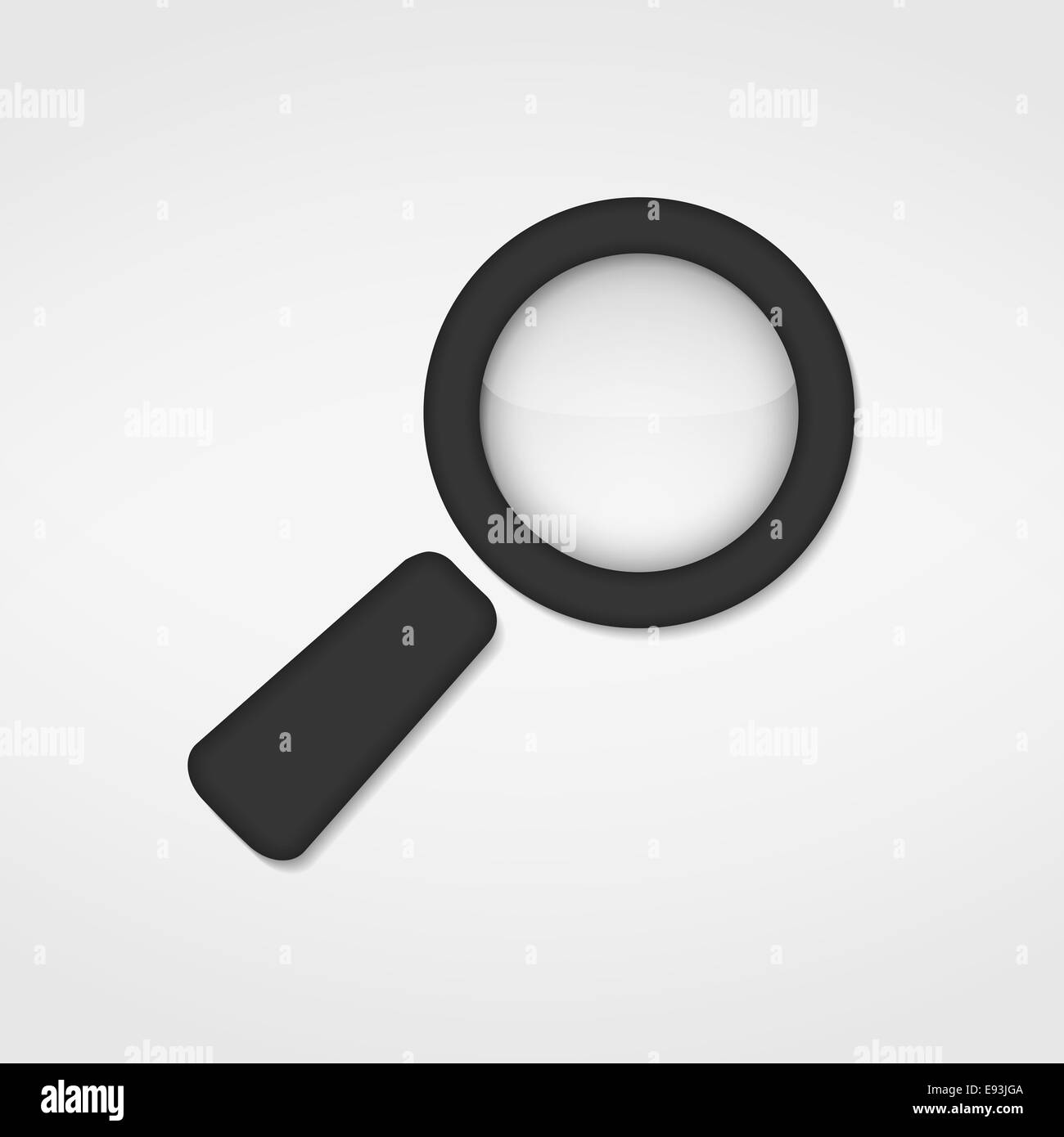 Gray magnifying glass icon Stock Photo - Alamy