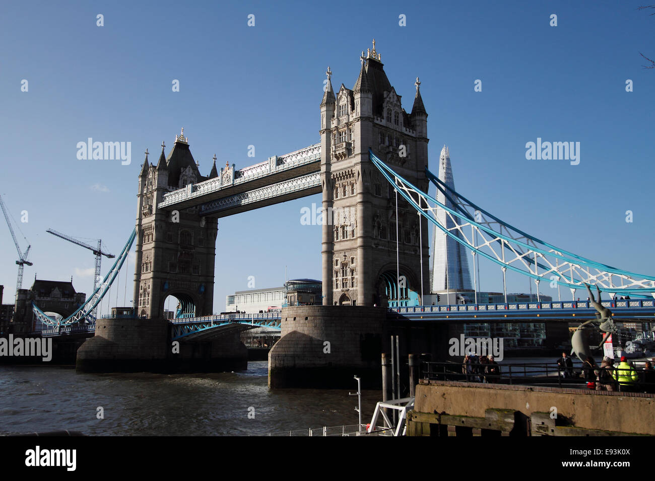 Tower bridge is a combined bascule and suspension bridge hi-res stock ...