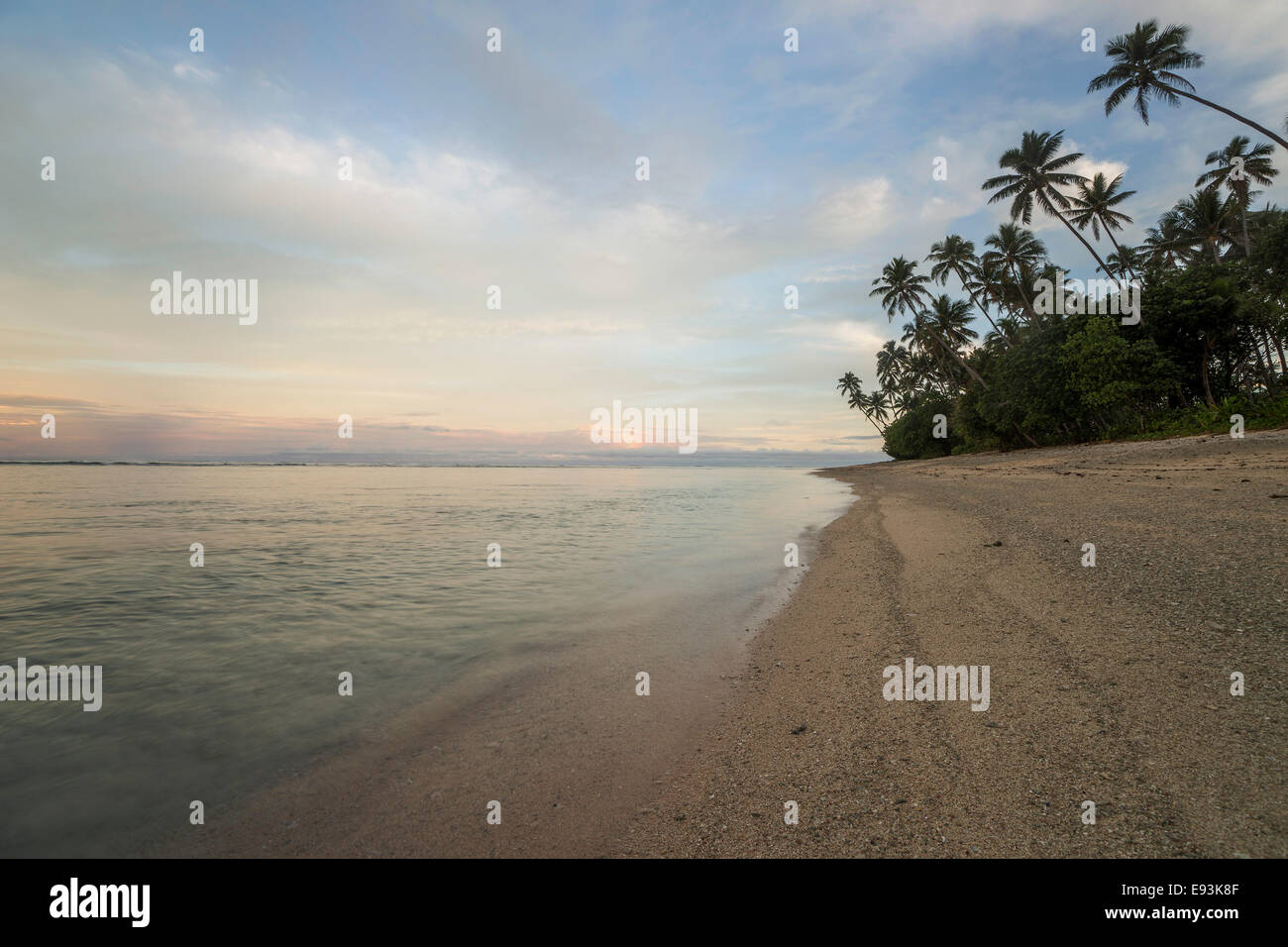 Sunset at Lavena beach, Taveuni, Fiji, Oceania Stock Photo - Alamy