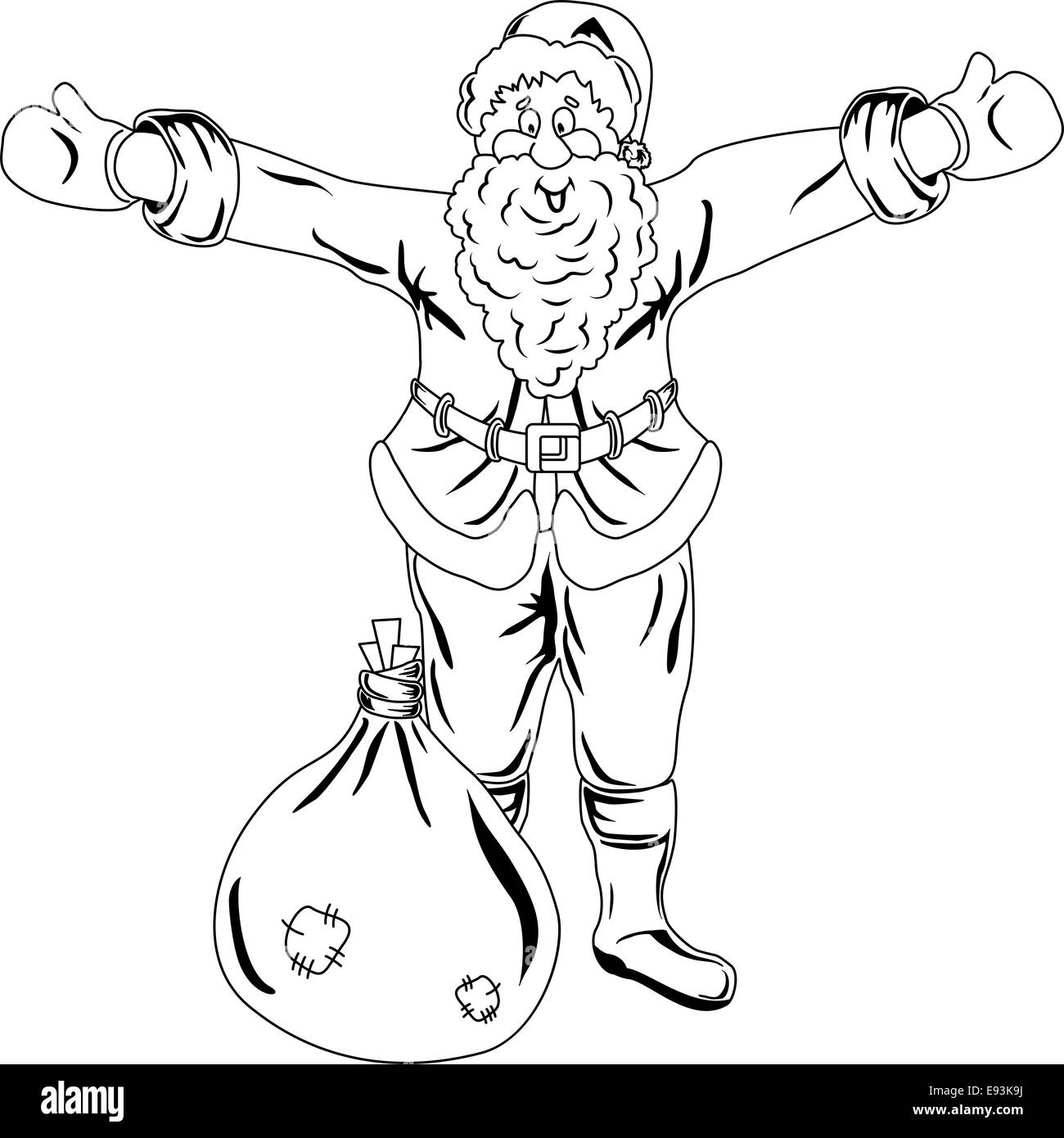 Santa and cartoon Black and White Stock Photos & Images - Alamy