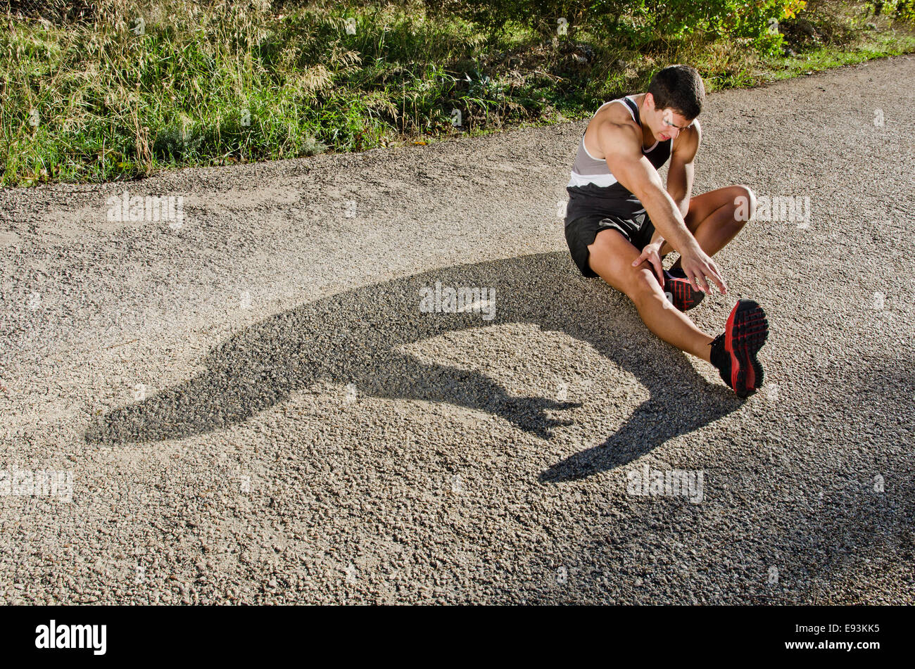 Runner arms up man hi-res stock photography and images - Alamy