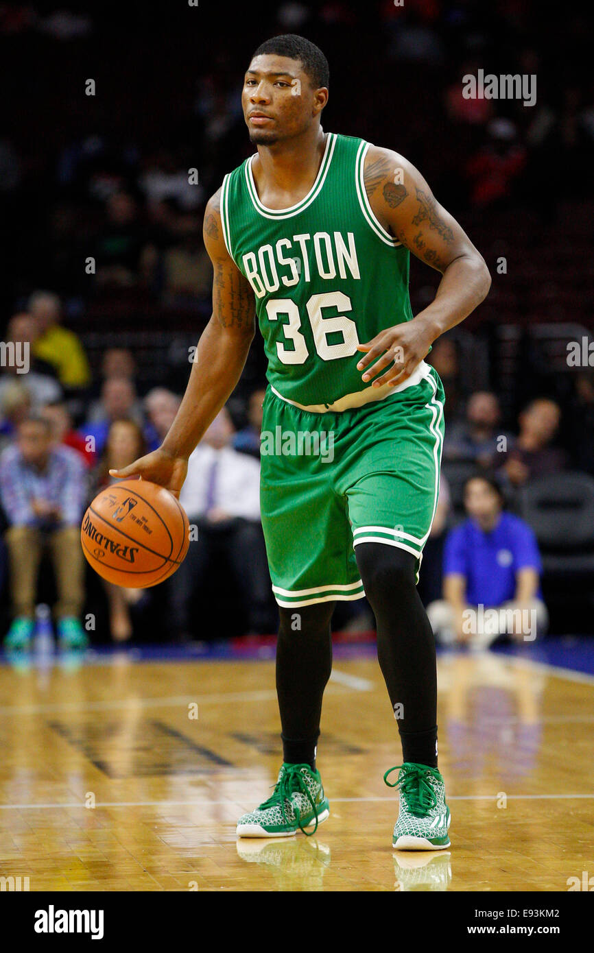 October 16, 2014: Boston Celtics guard Marcus Smart (36) in action ...