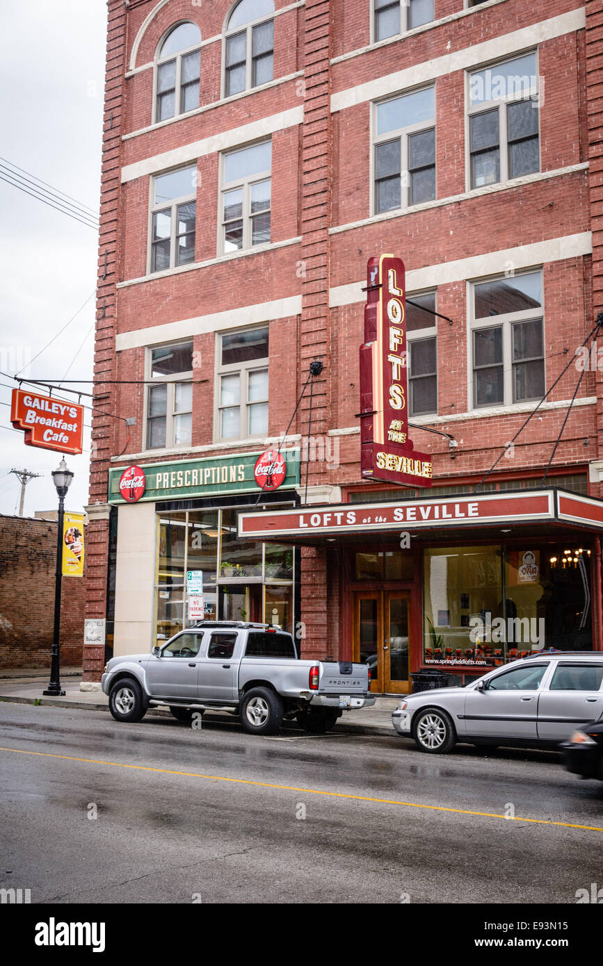 Springfield Lofts, historic Seville Hotel, 218 East Walnut Street ...