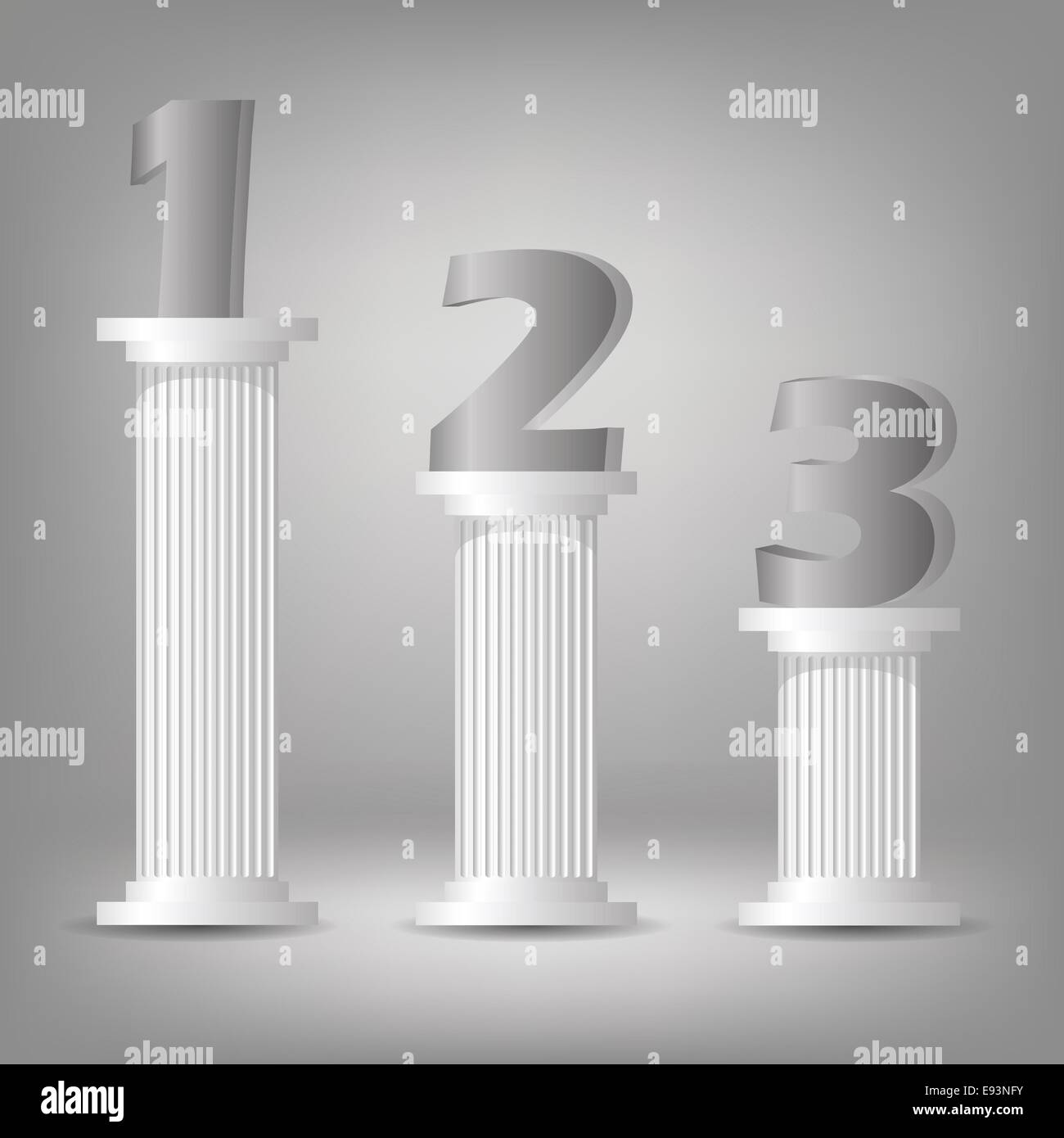 colorful illustration with greek column on a gray background Stock ...