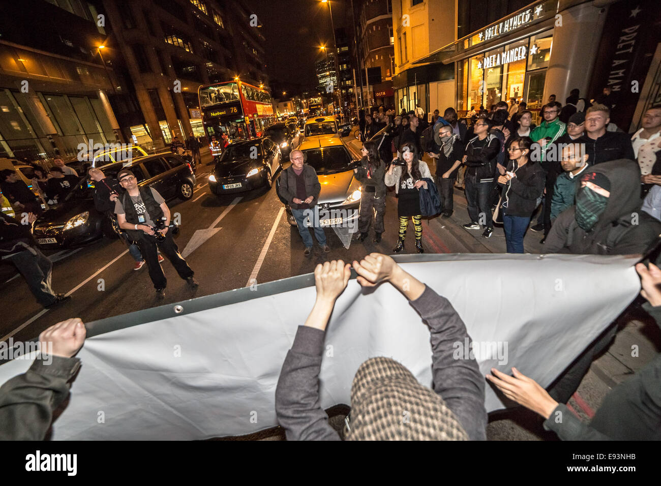 London, UK. 18th Oct, 2014. Class War 'Poor Door’ social segregation ...