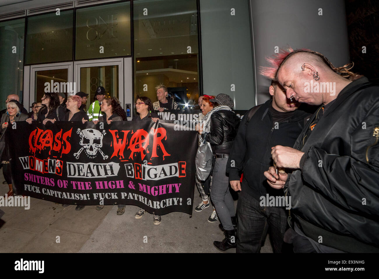 London, UK. 18th Oct, 2014. Class War 'Poor Door’ social segregation ...