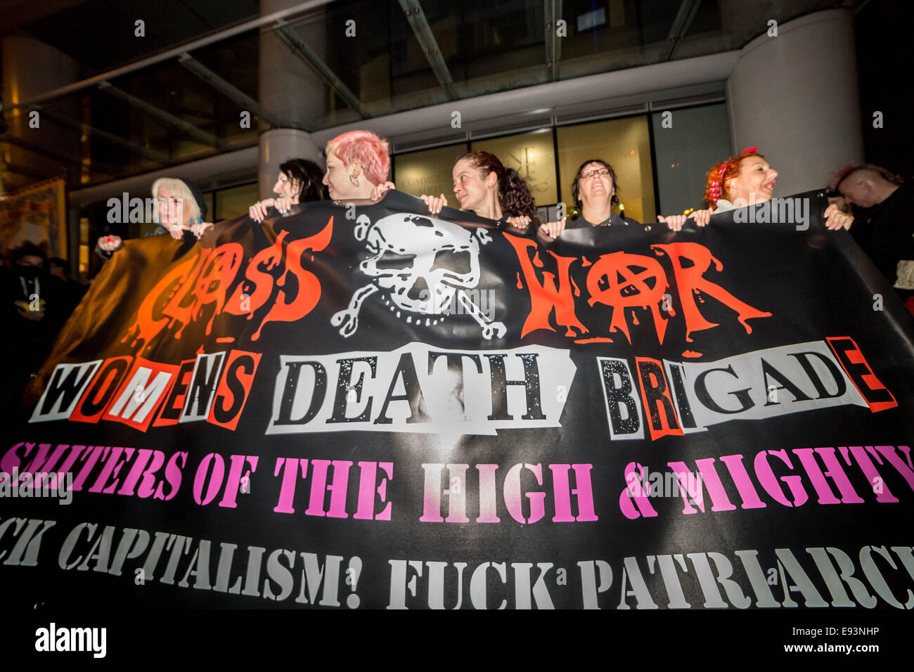 London, UK. 18th Oct, 2014. Class War 'Poor Door’ social segregation ...