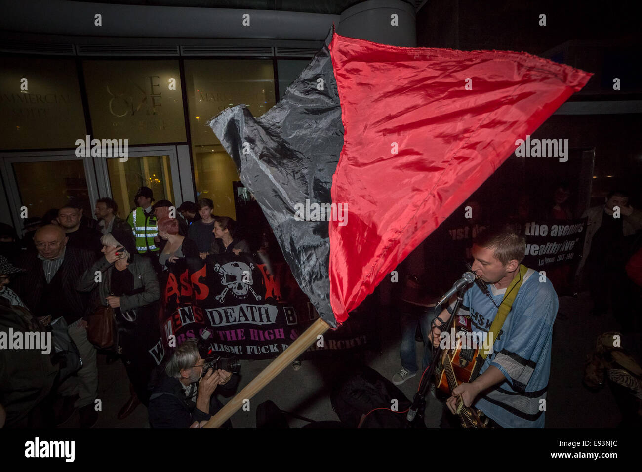 London, UK. 18th Oct, 2014. Class War 'Poor Door’ social segregation ...
