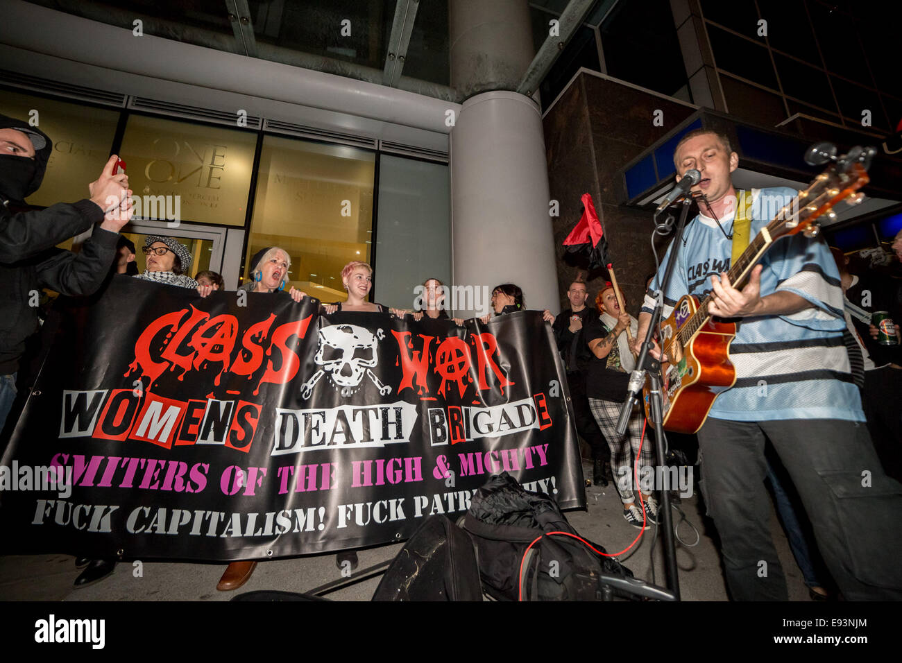 London, UK. 18th Oct, 2014. Class War 'Poor Door’ social segregation ...