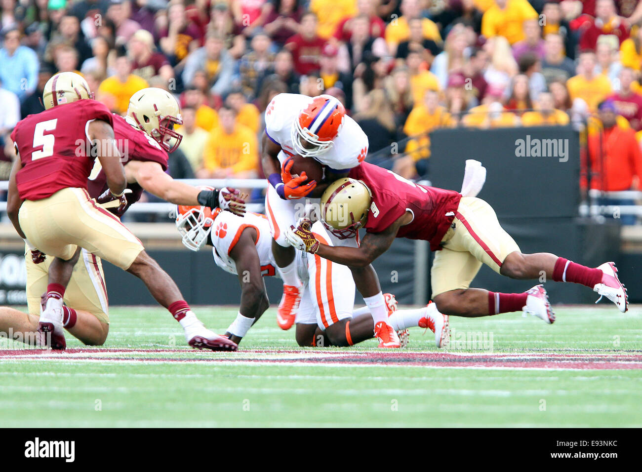 Alumni Stadium. 18th Oct, 2014. Clemson Tigers running back Adam Choice ...