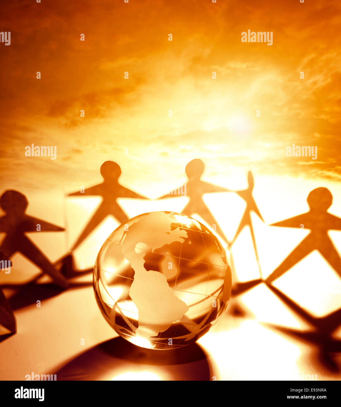 Globe hands holding unity hi-res stock photography and images - Alamy