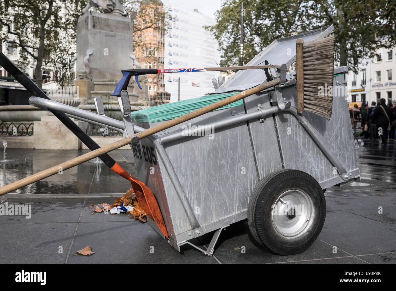City of Westminster Rubbish Cart in London's Leicester Square Stock ...