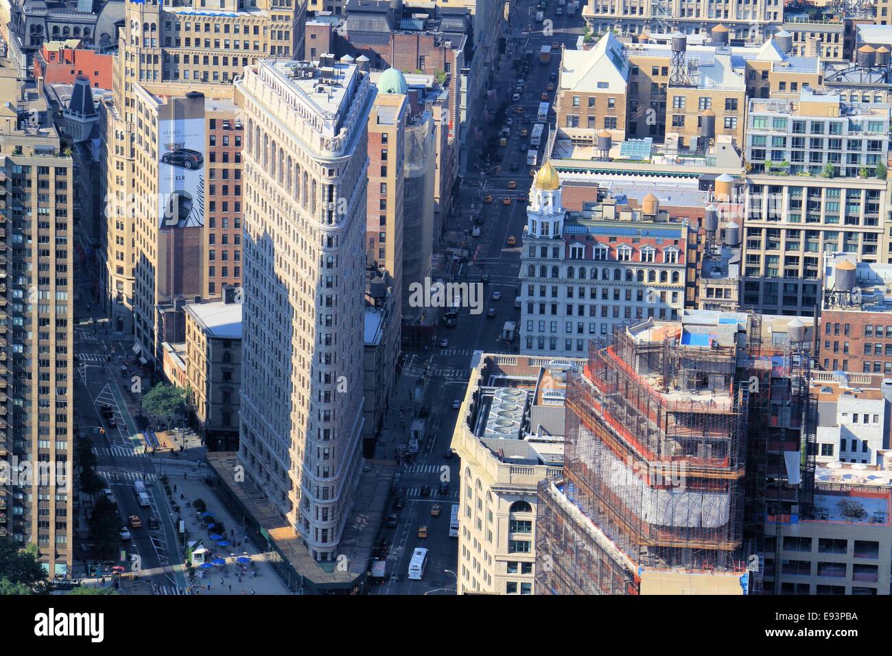 Aerial view of the Flatiron building from the Empire State Building ...