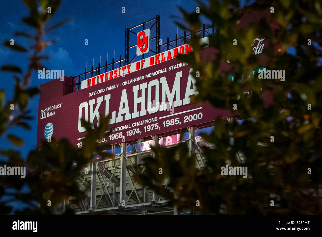 Norman, OK, US. 18th Oct, 2014. A general view of the stadium in the ...