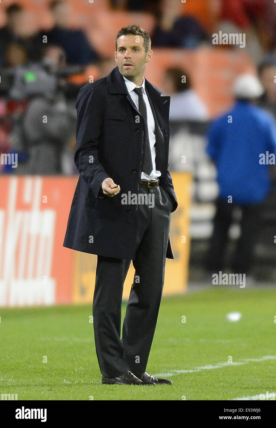Washington DC, US. 18th Oct, 2014. D.C. United head coach Ben Olsen ...