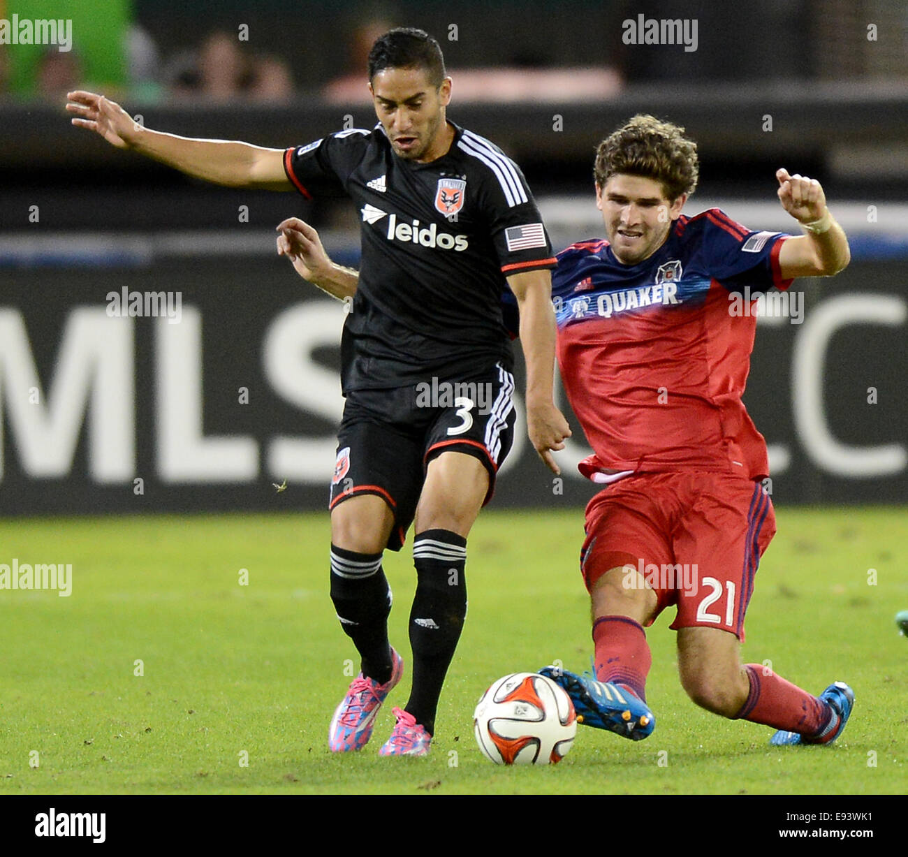 Washington DC, US. 18th Oct, 2014. Chicago Fire midfielder Chris Ritter ...