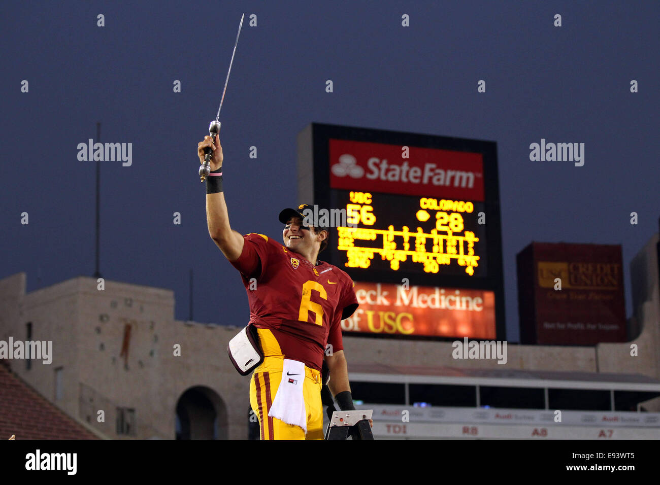Los Angeles, California, US. 18th Oct, 2014. USC Trojans quarterback ...