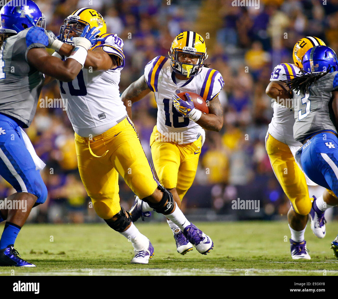 Louisiana, US. 18th Oct, 2014. LSU Tigers running back Terrence Magee ...