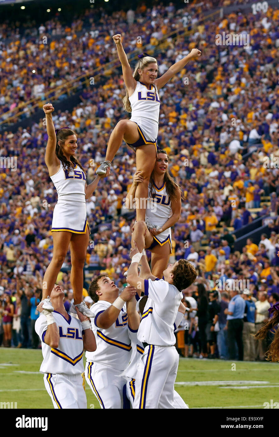 Louisiana, US. 18th Oct, 2014. LSU Cheerleaders during the second ...