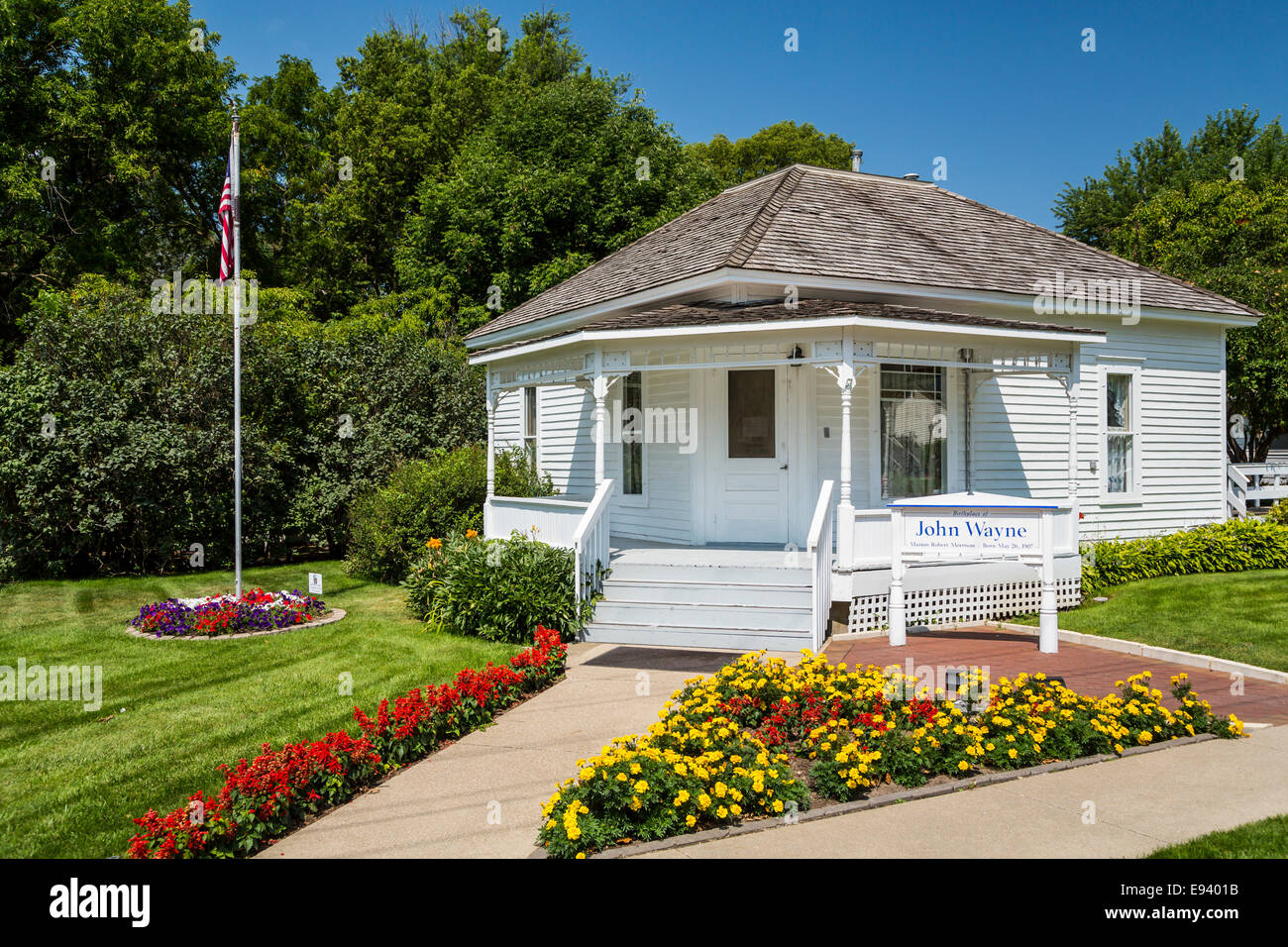 The birthplace home of John Wayne in Winterset, Iowa, USA Stock Photo ...