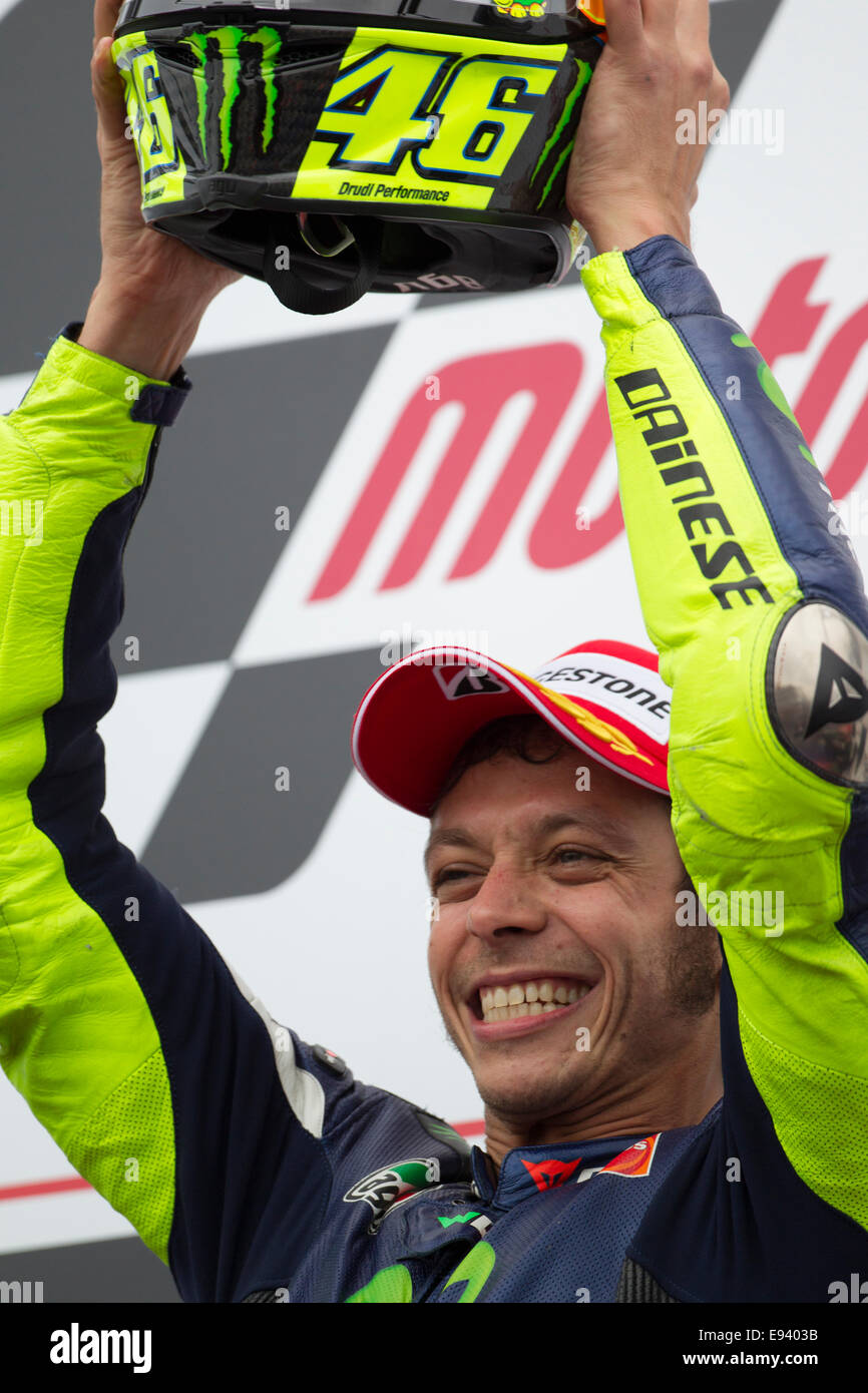 Valentino rossi celebrates his race win hi-res stock photography and ...