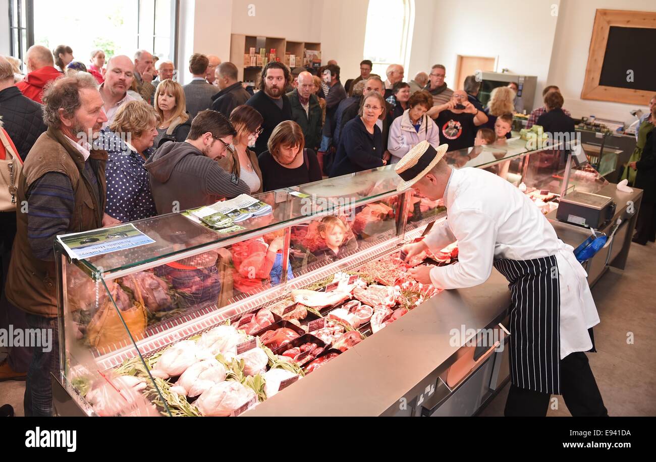 Butcher's shop, Brace of Butchers, Poundbury, Dorset, Britain, UK Stock ...