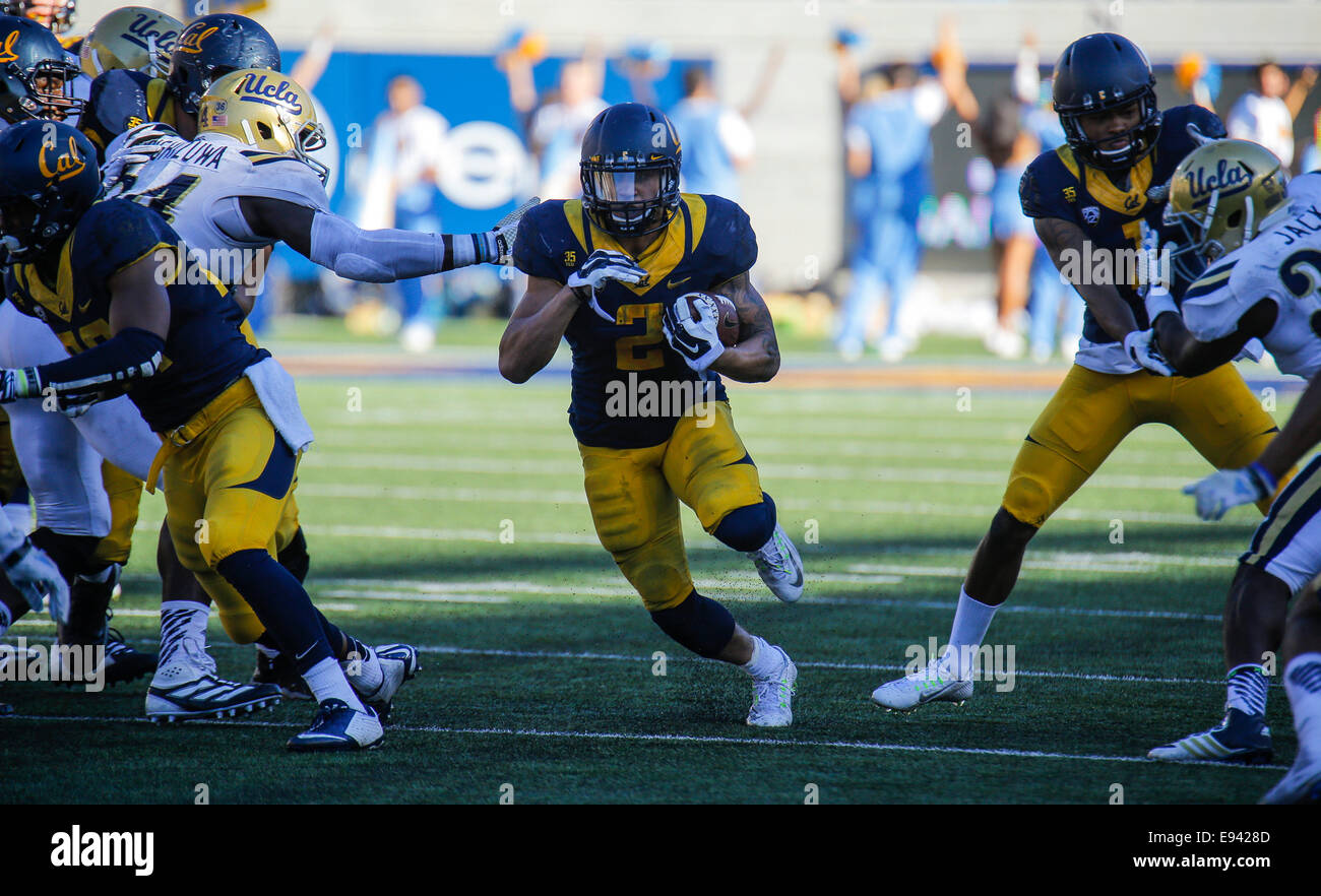 Berkeley USA CA. 18th Oct, 2014. California RB # 2 Daniel Lasco find a ...