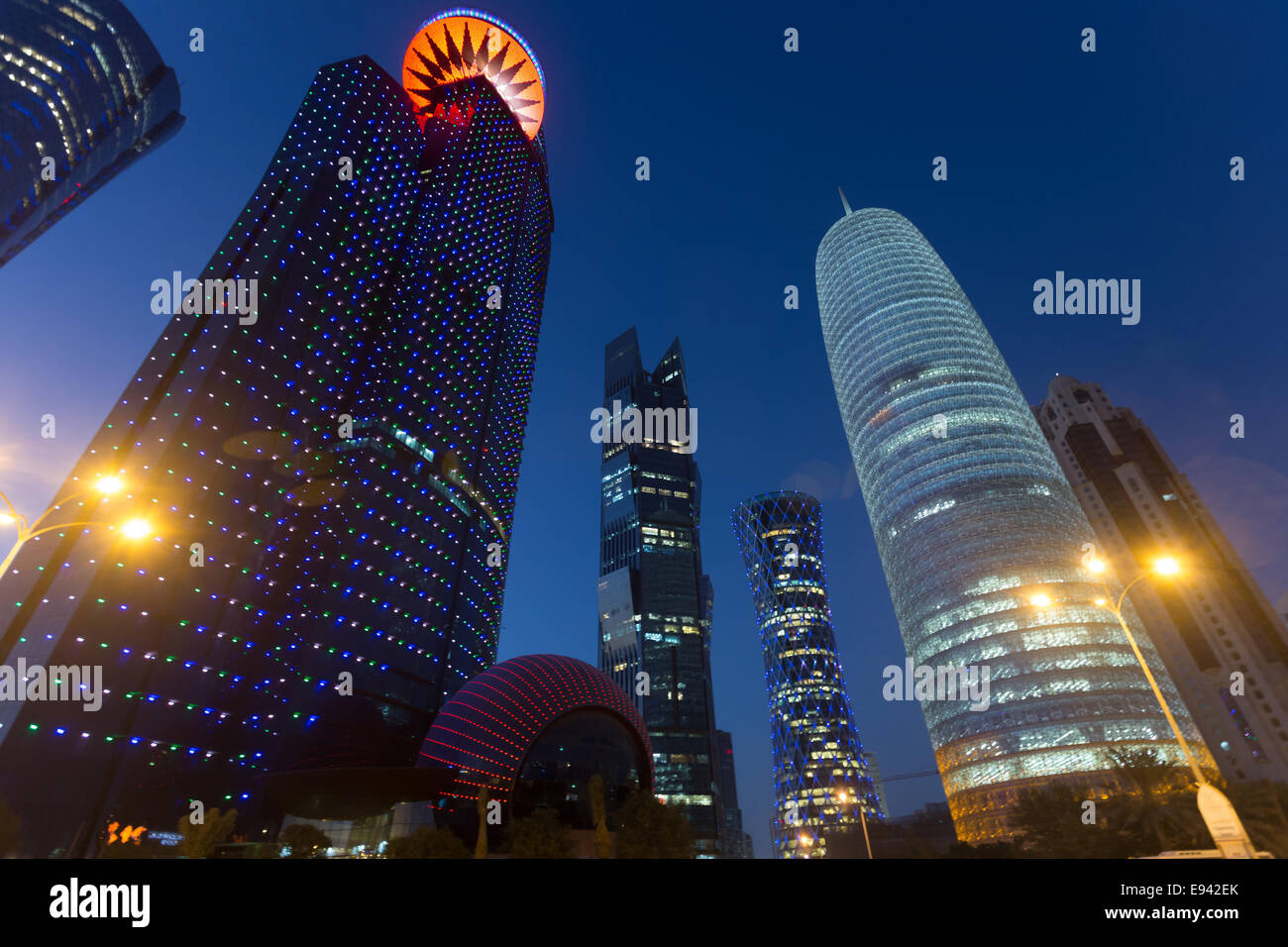 Doha night view hi-res stock photography and images - Alamy