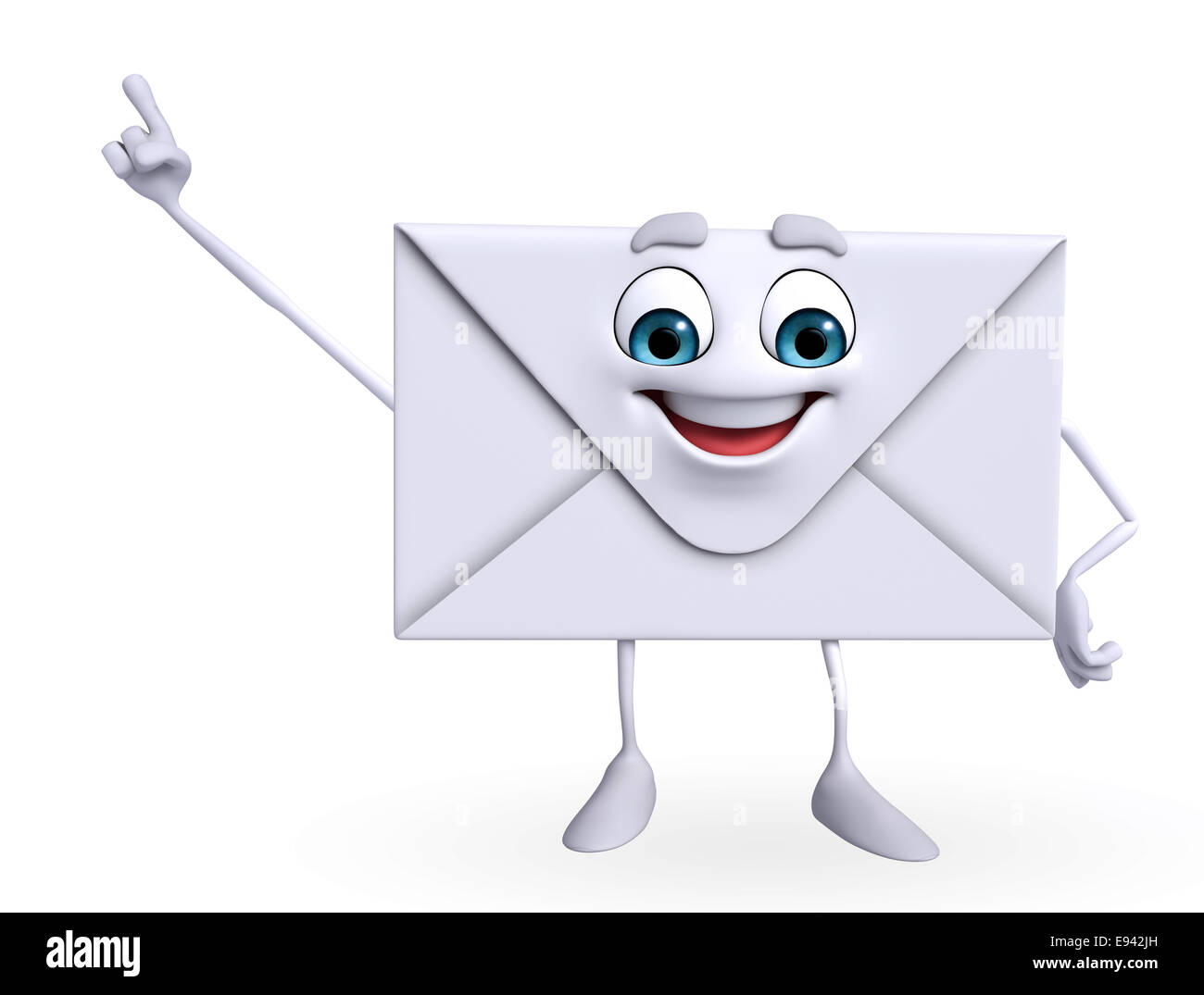 Cartoon Character of mail is pointing Stock Photo - Alamy