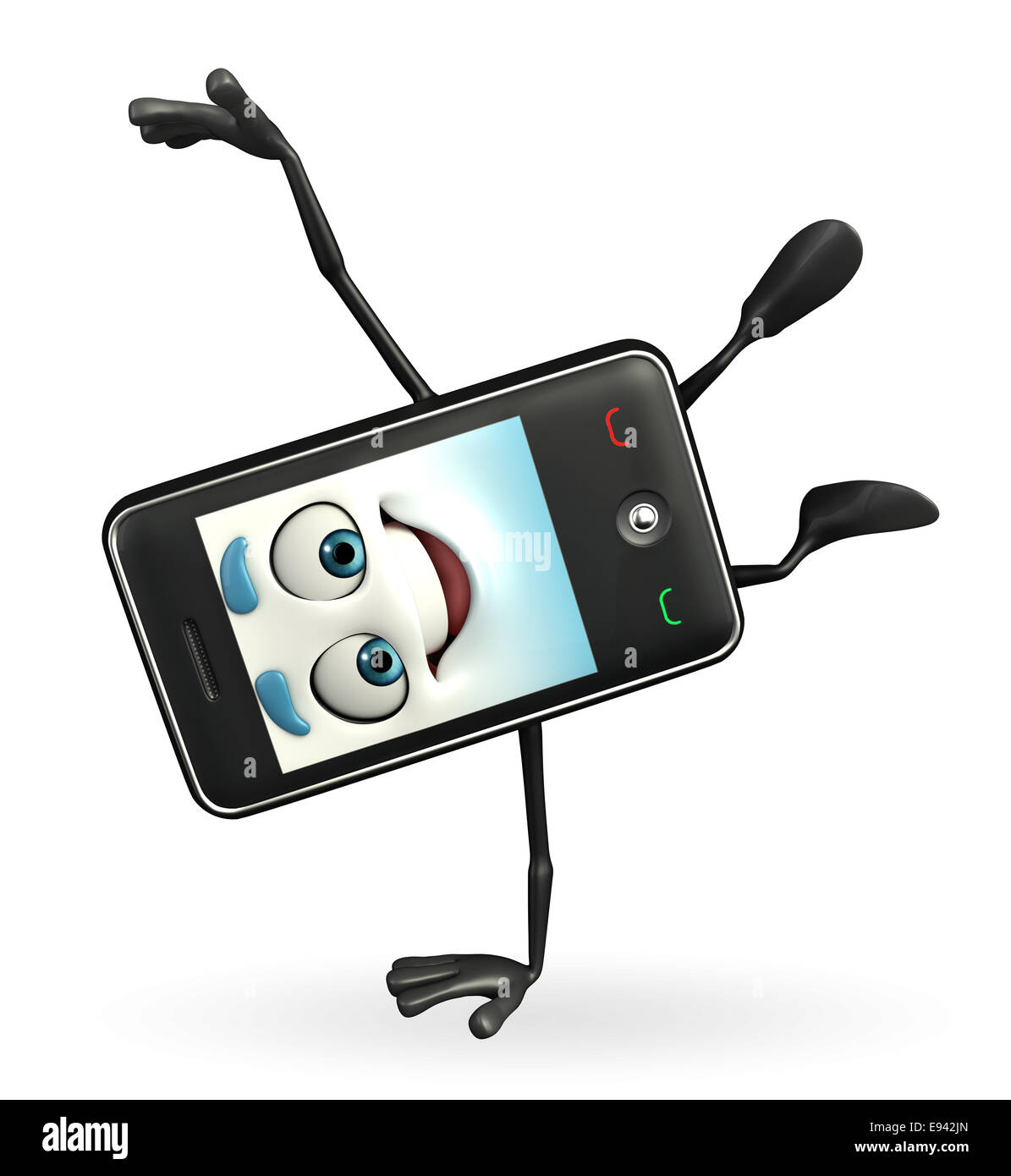 Cartoon character mobile jumping hi-res stock photography and images ...