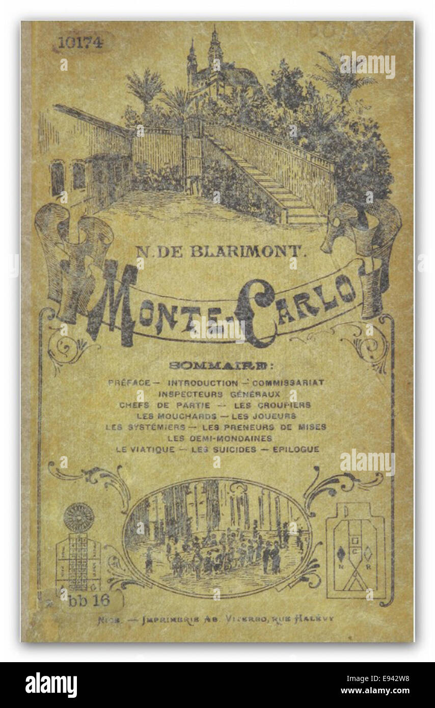 Page from Blarimont’s 1890 work depicting Monte-Carlo, the iconic ...