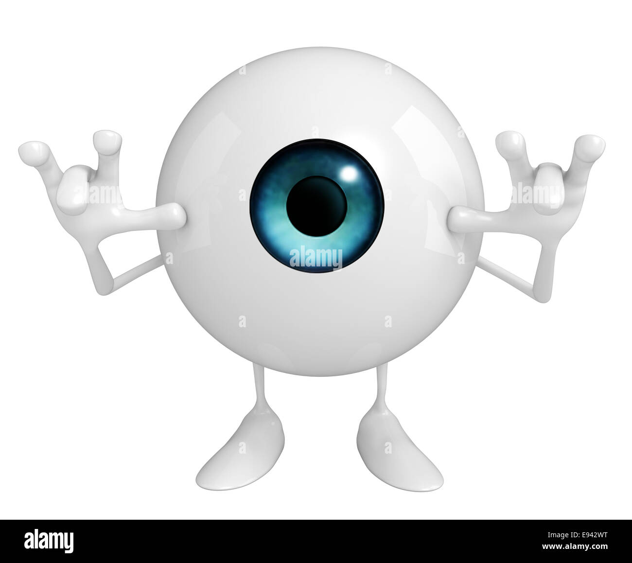 Cartoon character of eye with teasing pose Stock Photo - Alamy