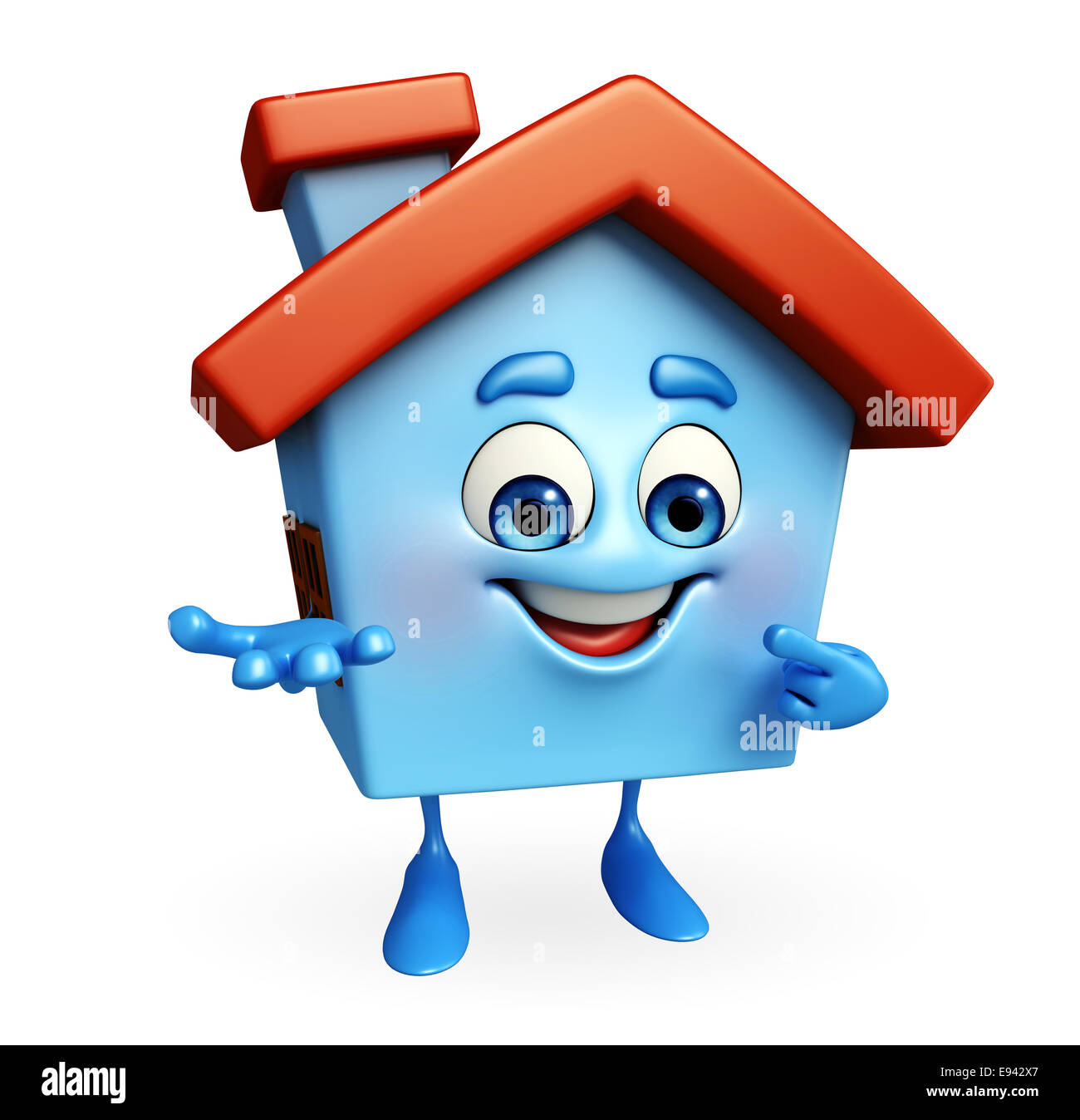 Cartoon Charcter of house is presenting Stock Photo - Alamy