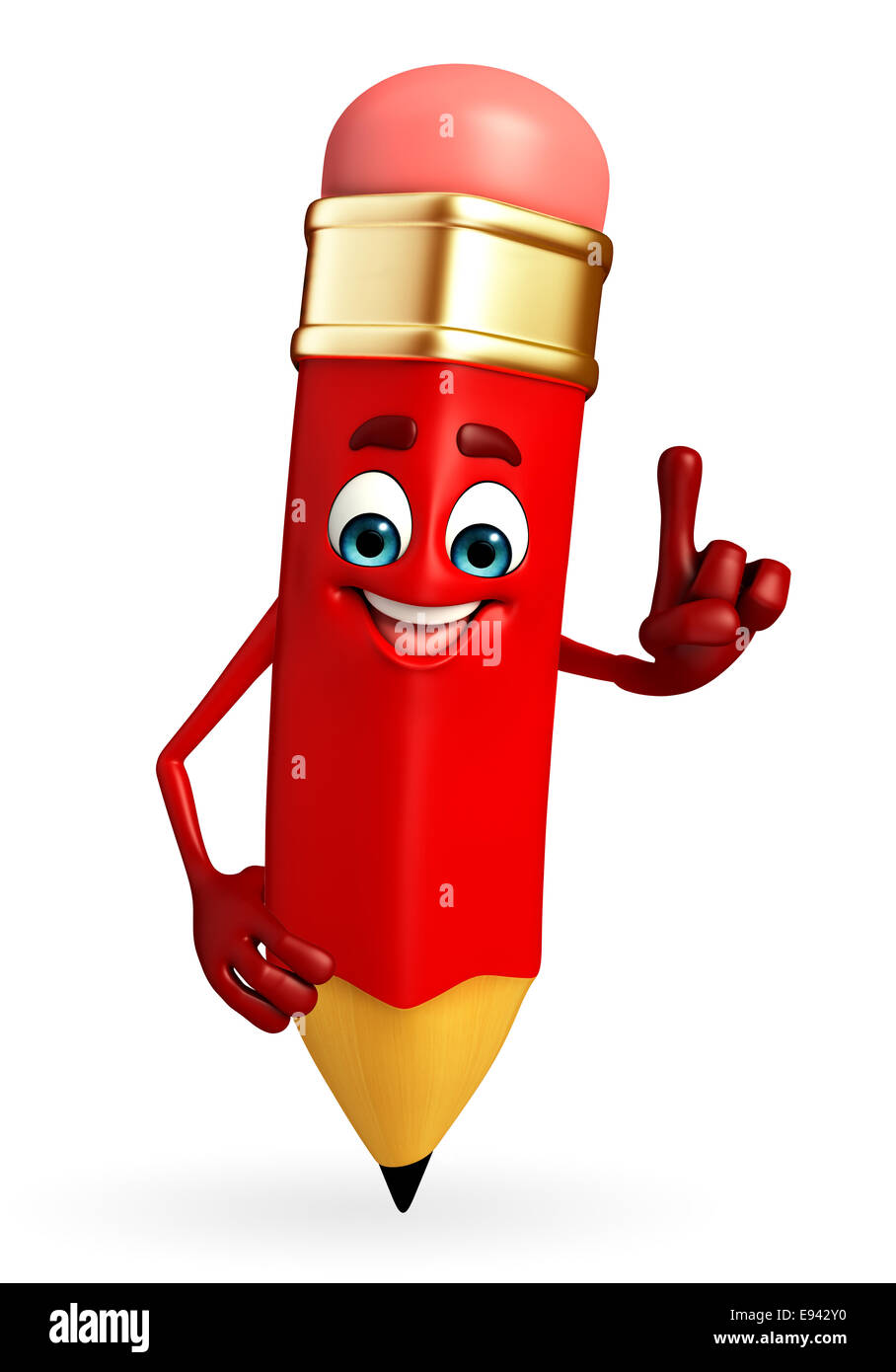Cartoon character pencil thumbs up hi-res stock photography and images ...