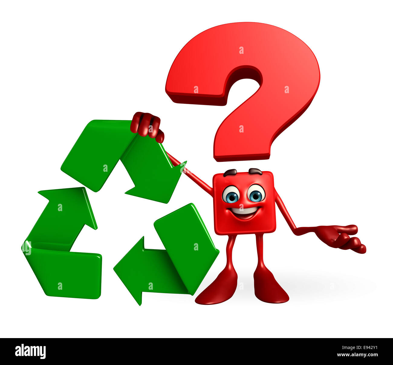Cartoon character question mark recycle hi-res stock photography and ...