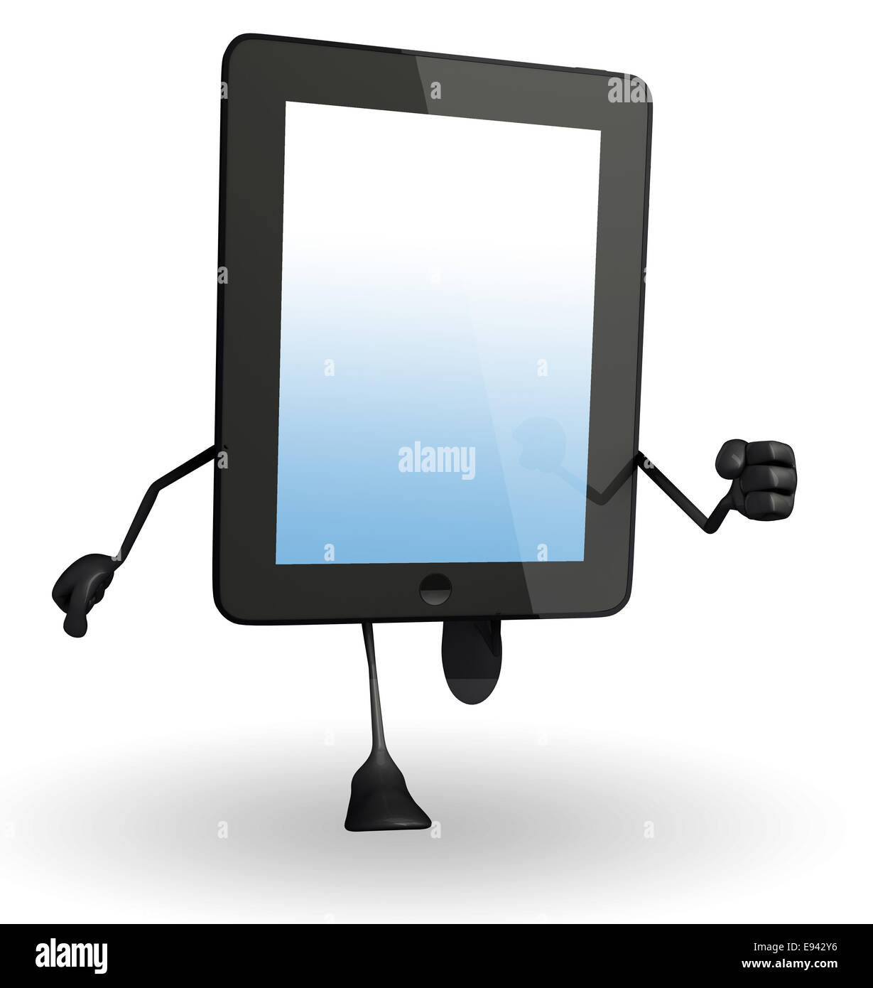 Cartoon character of tab is running Stock Photo - Alamy